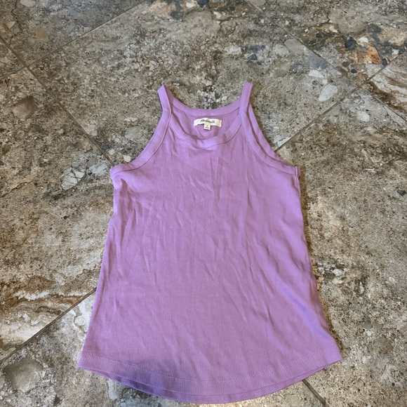 Madewell | Tops | Madewell Purple Ribbed High Neck Top | Poshmark